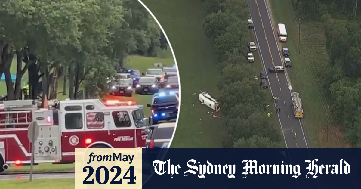 Video: Horrific bus crash in Florida leaves eight dead and 45 injured